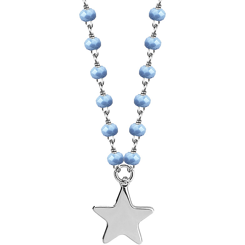 Collane Donna: Collana Argento Cristalli Celesti E Stella Centrale